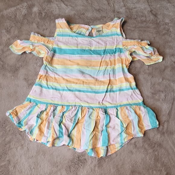 Shirts & Tops | Oshkosh Bgosh Super Cute Pastel Rainbow Sherbert Tunic ...